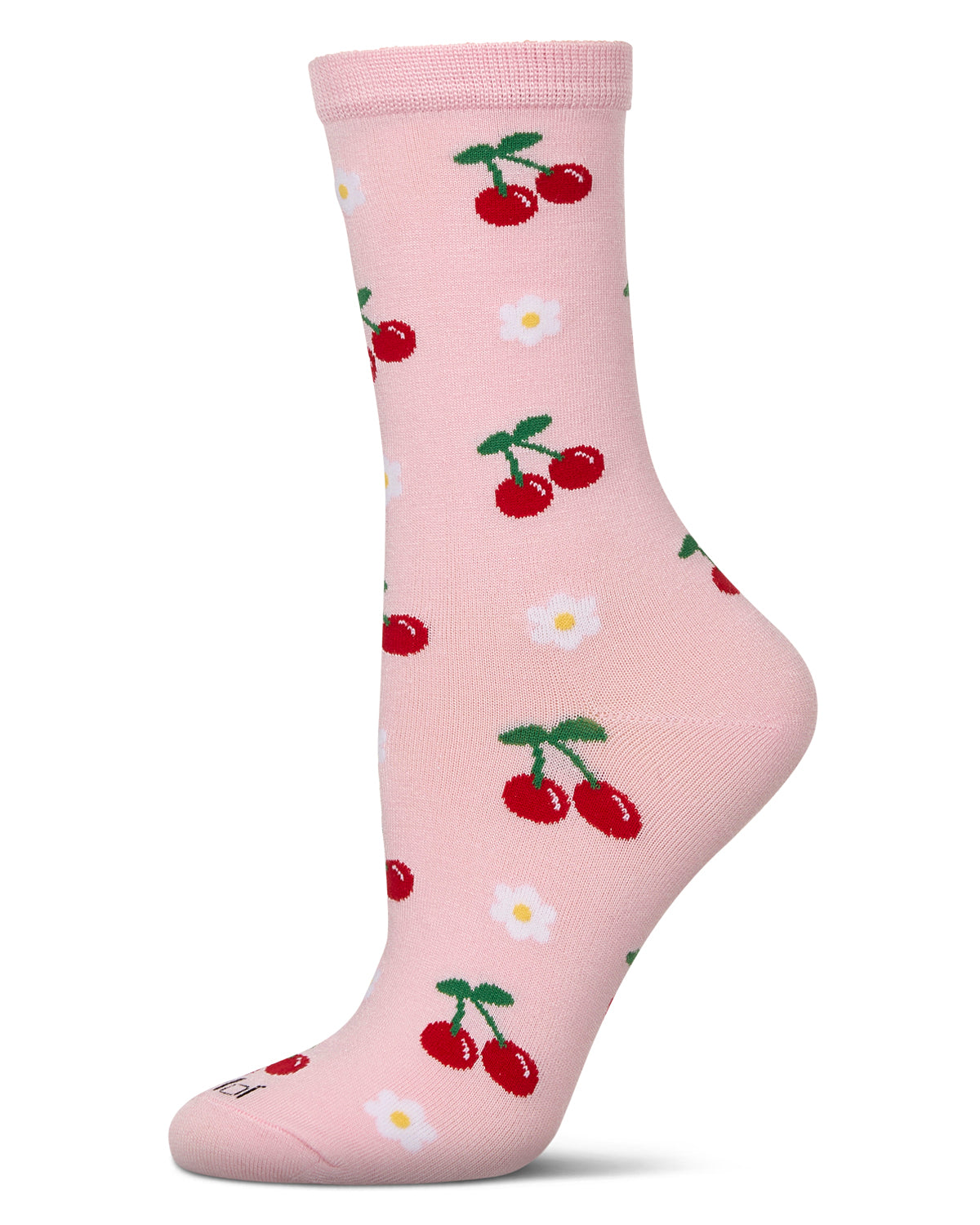 Women's Daisy Cherry Rayon From Bamboo Crew Socks – MeMoi