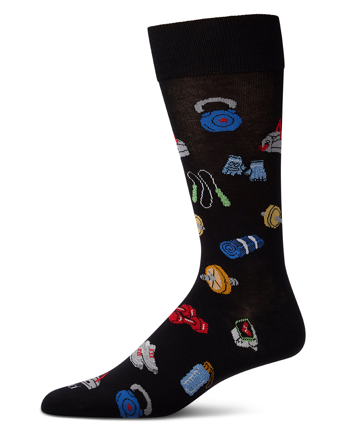 Men's Workout-Themed Rayon-Blend Novelty Crew Sock – MeMoi