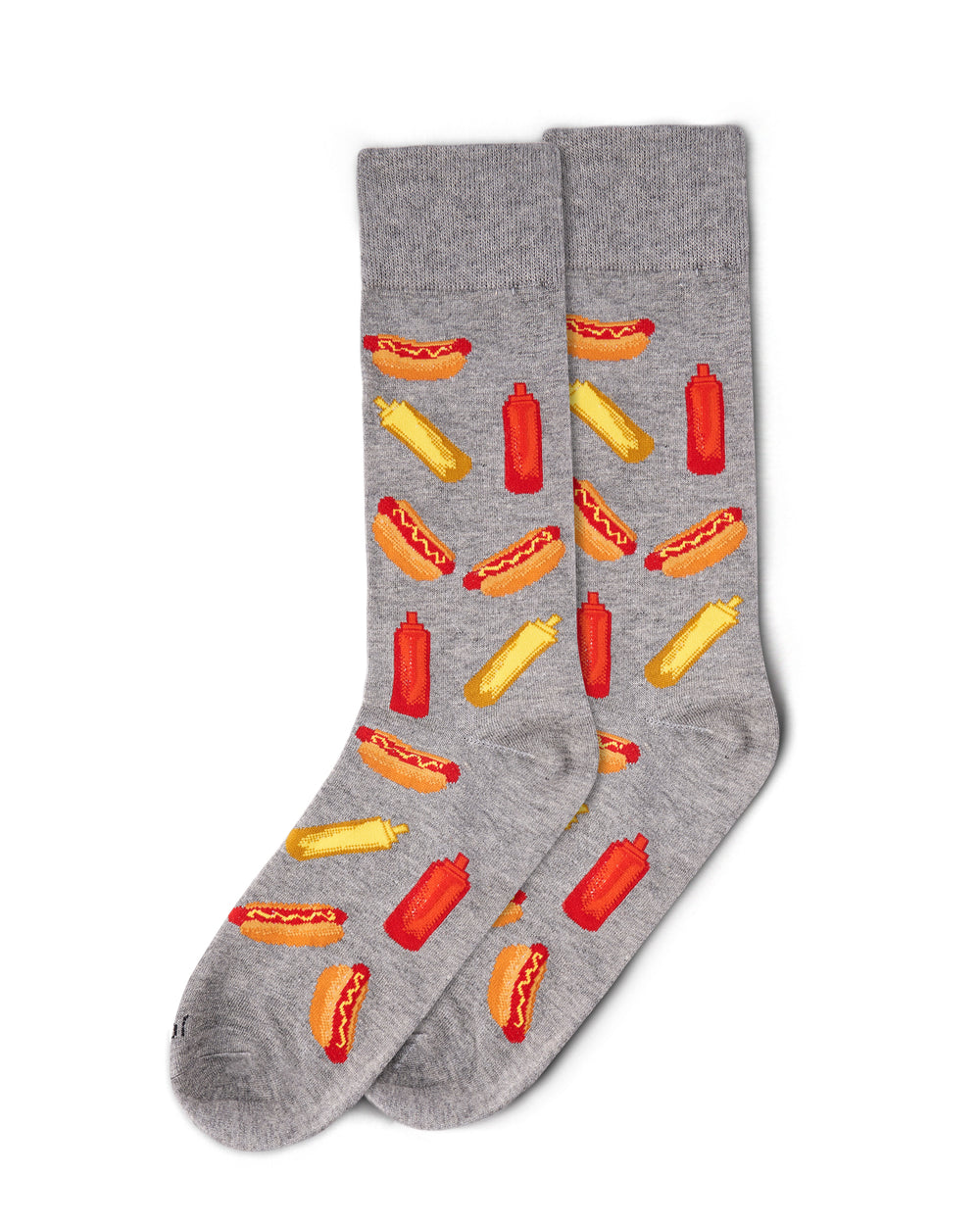 Men's Tasty Hot Dogs Bamboo Blend Novelty Crew Sock