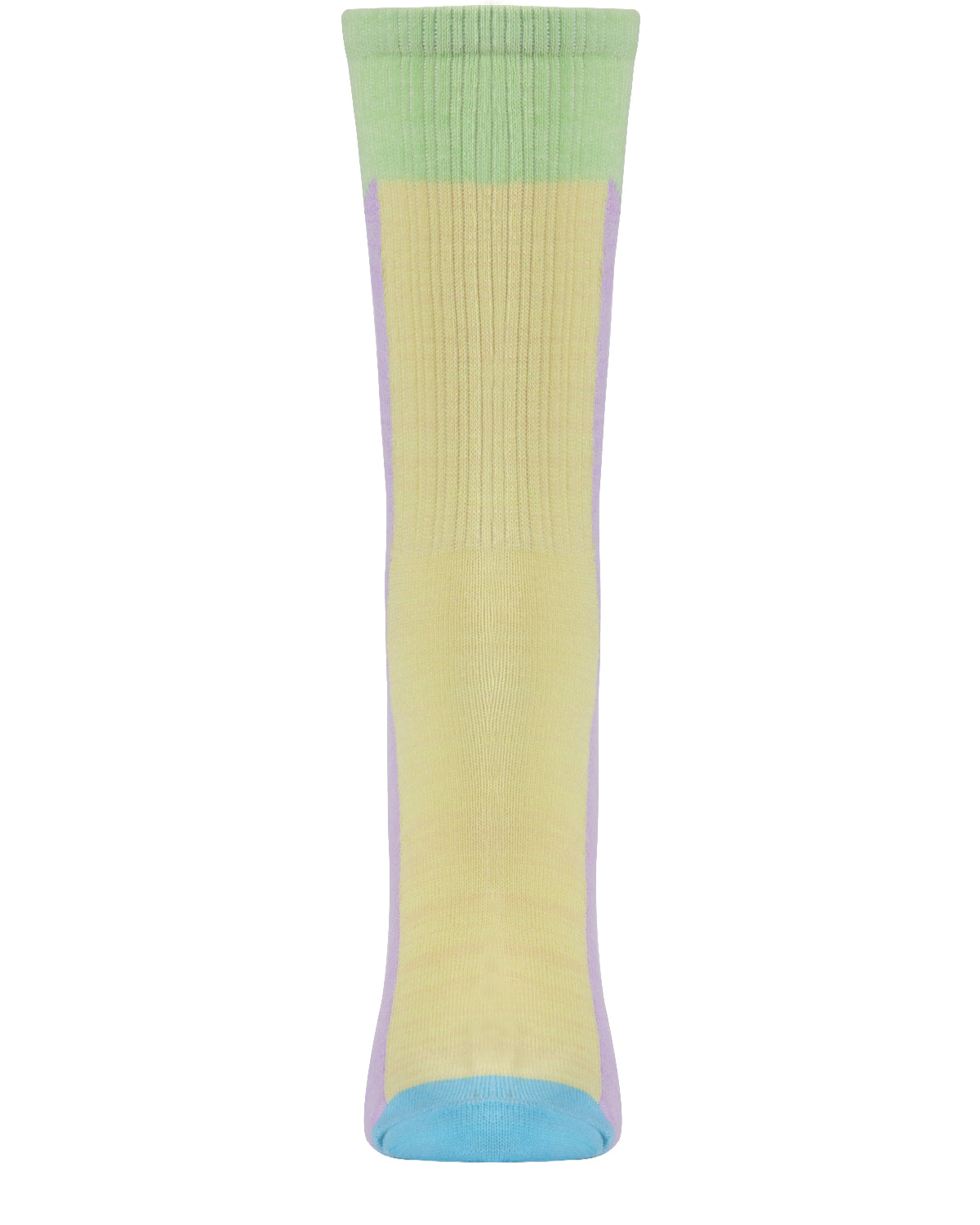 Women's Multicolor Pastel Patch Retro Vibe Crew Sock