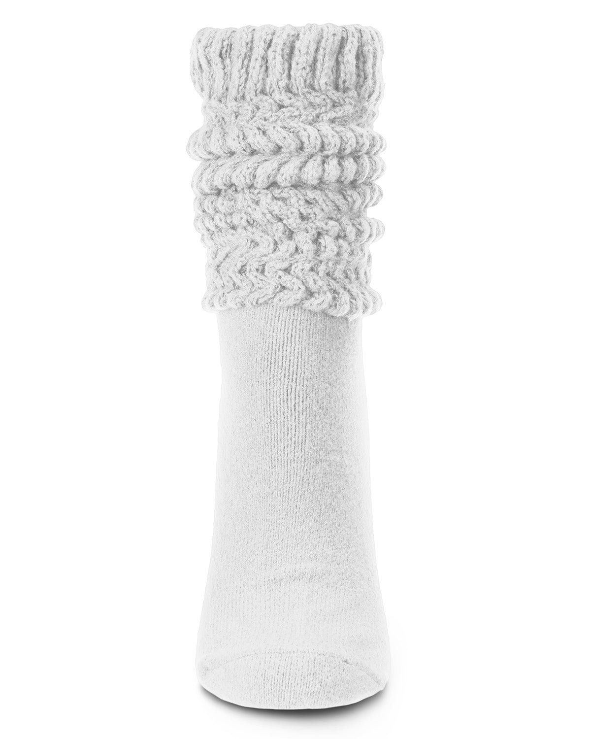 Women's Wide Ribbed Cotton Blend Slouch Crew Socks