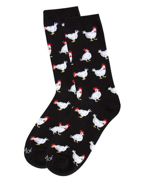 Chickens Bamboo Blend Crew Socks – MeMoi