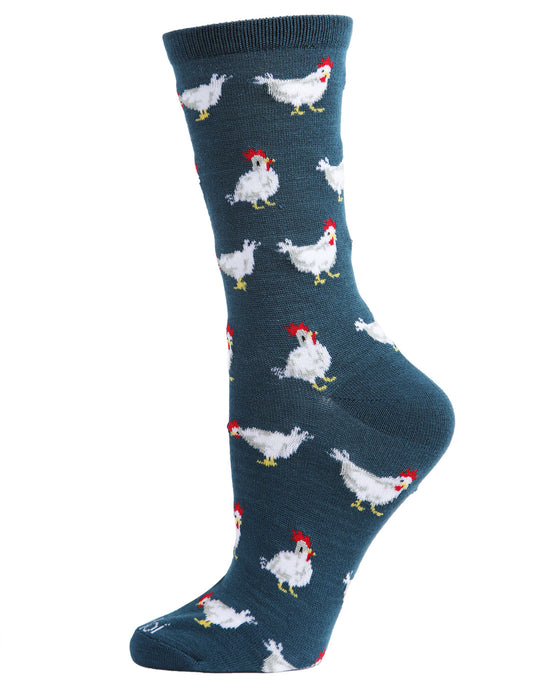 Chickens Bamboo Blend Crew Socks – MeMoi