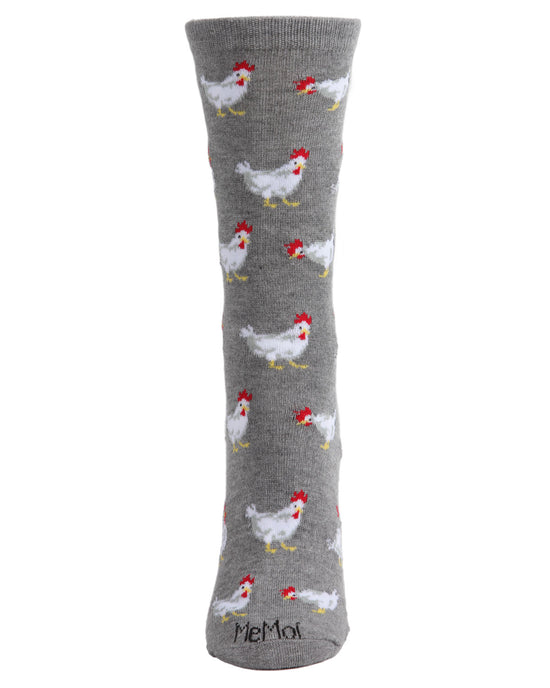 Chickens Bamboo Blend Crew Socks – MeMoi