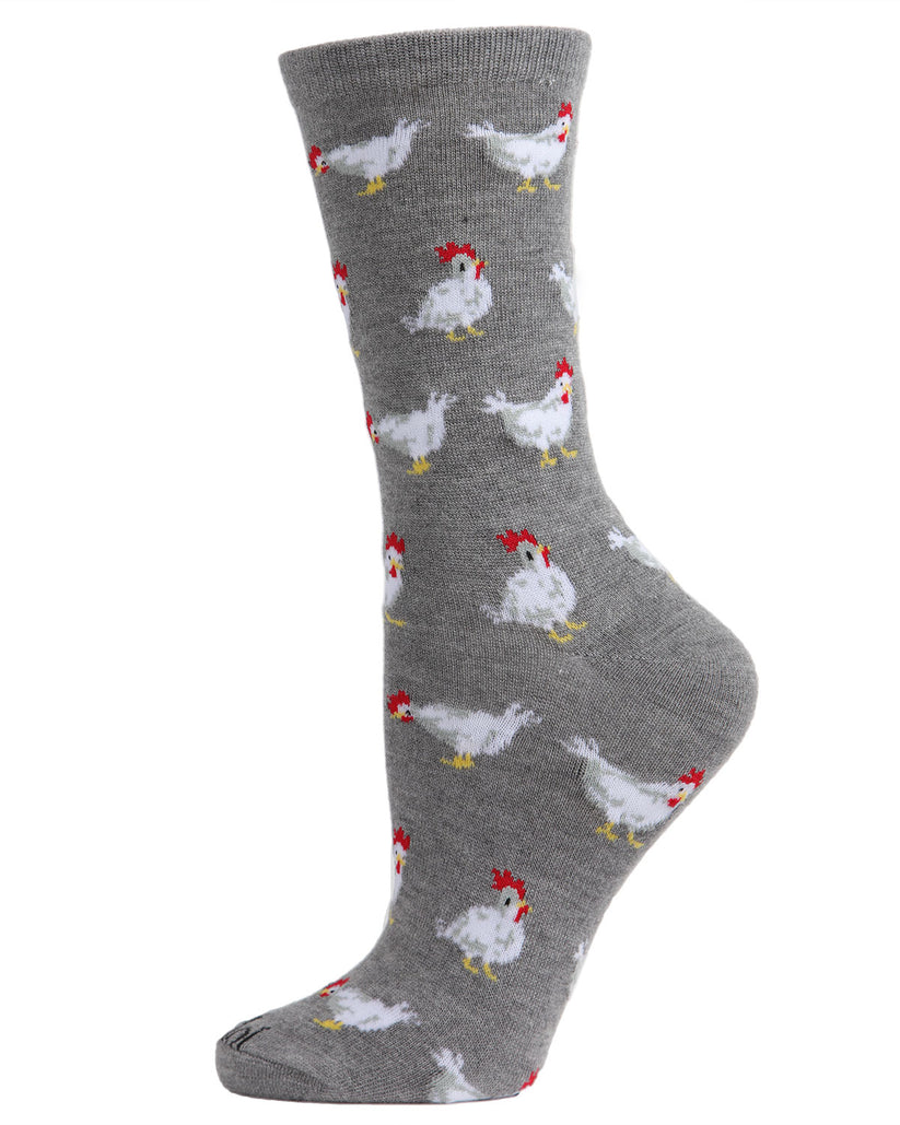 Chickens Bamboo Blend Crew Socks – MeMoi