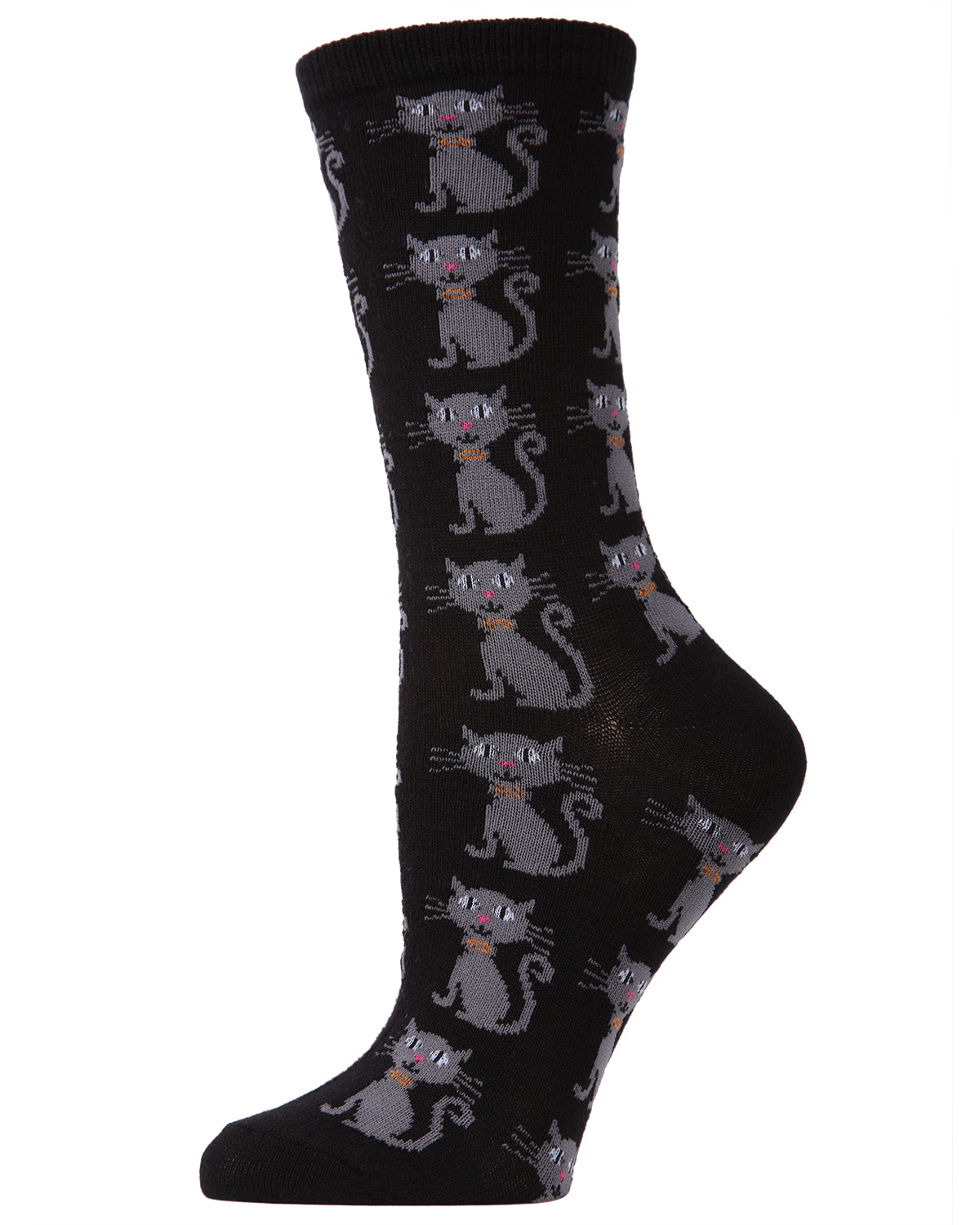 Sweet & Scary Black Cat Halloween Crew Socks – MeMoi