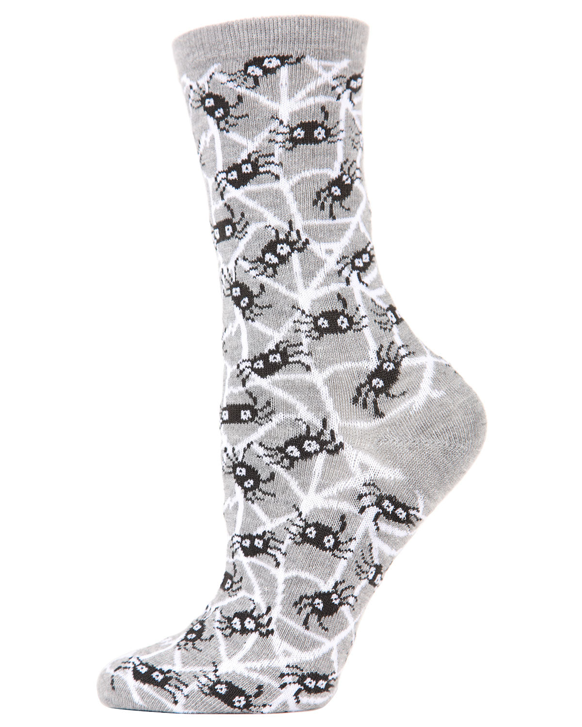 Women's Spider Web Novelty Crew Socks