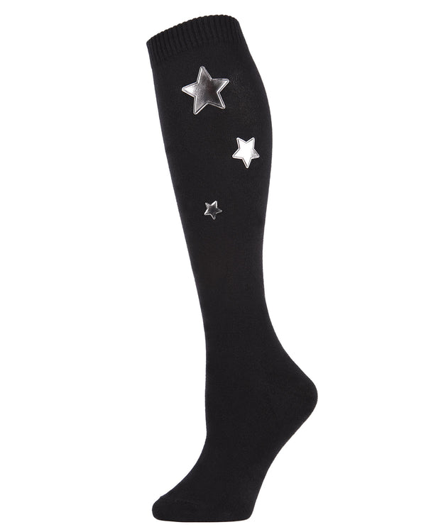 Women's Silver Star Metallic Knee High Socks – MeMoi