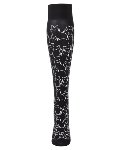 Women's Kitten Intuition Printed Knee High Socks