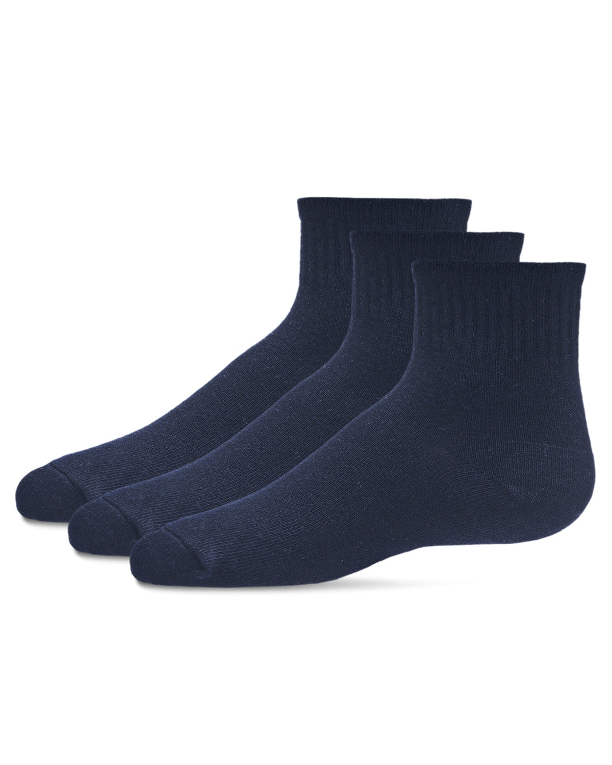 Kids' 3 Pair Pack Mid Cut Cotton Blend Socks