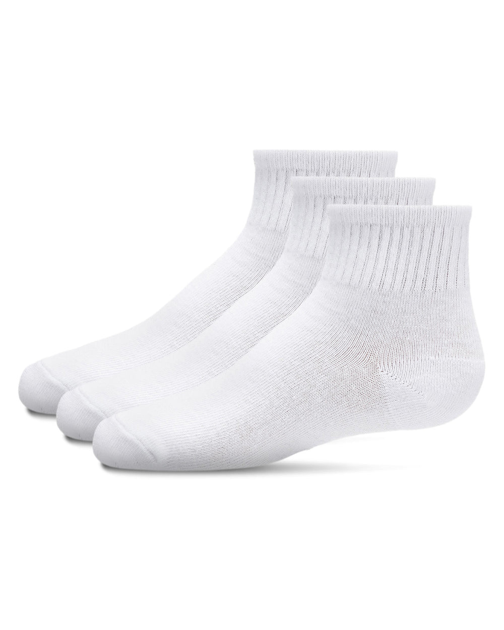Kids' 3 Pair Pack Mid Cut Cotton Blend Socks