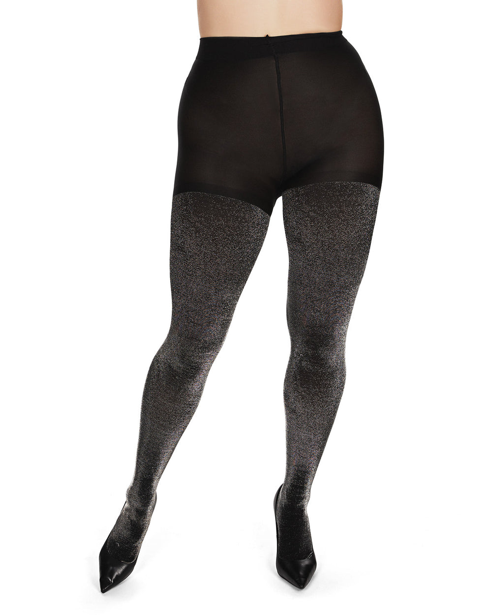 Women's Opaque Liquid Metal Nylon Tights