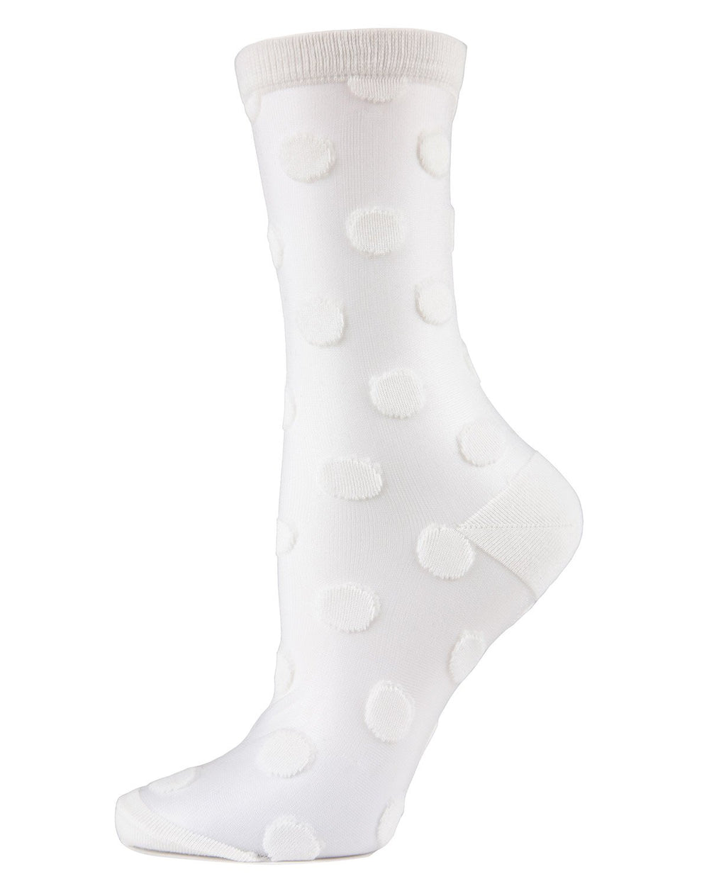 Women's Polka Dot Sheer Crew Socks
