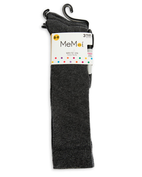 Write On Camp Kids Cotton Blend Knee High Socks 3-Pack
