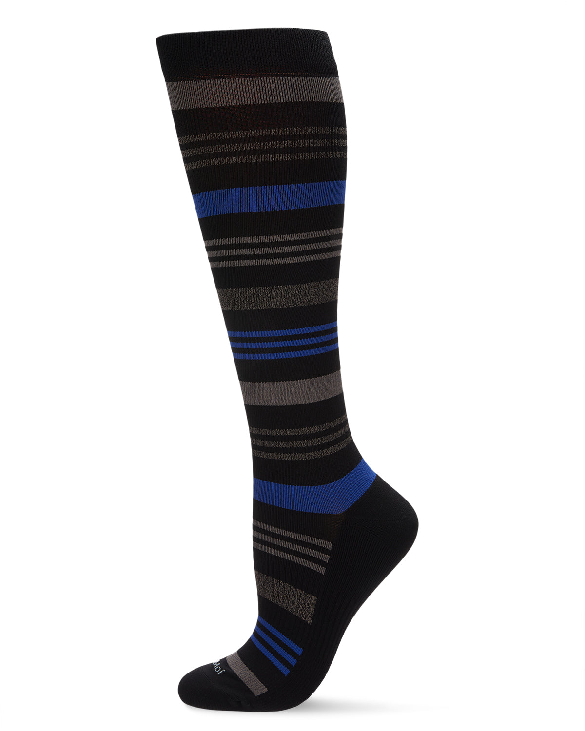 Women's Striped Nylon 15-20mmHg Graduated Compression Socks – MeMoi